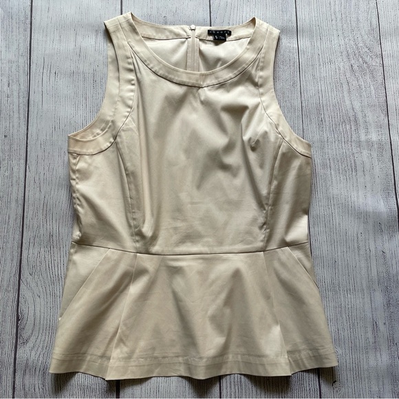 Theory | Tops | Theory Zip Up Cream Tank Size Medium | Poshmark